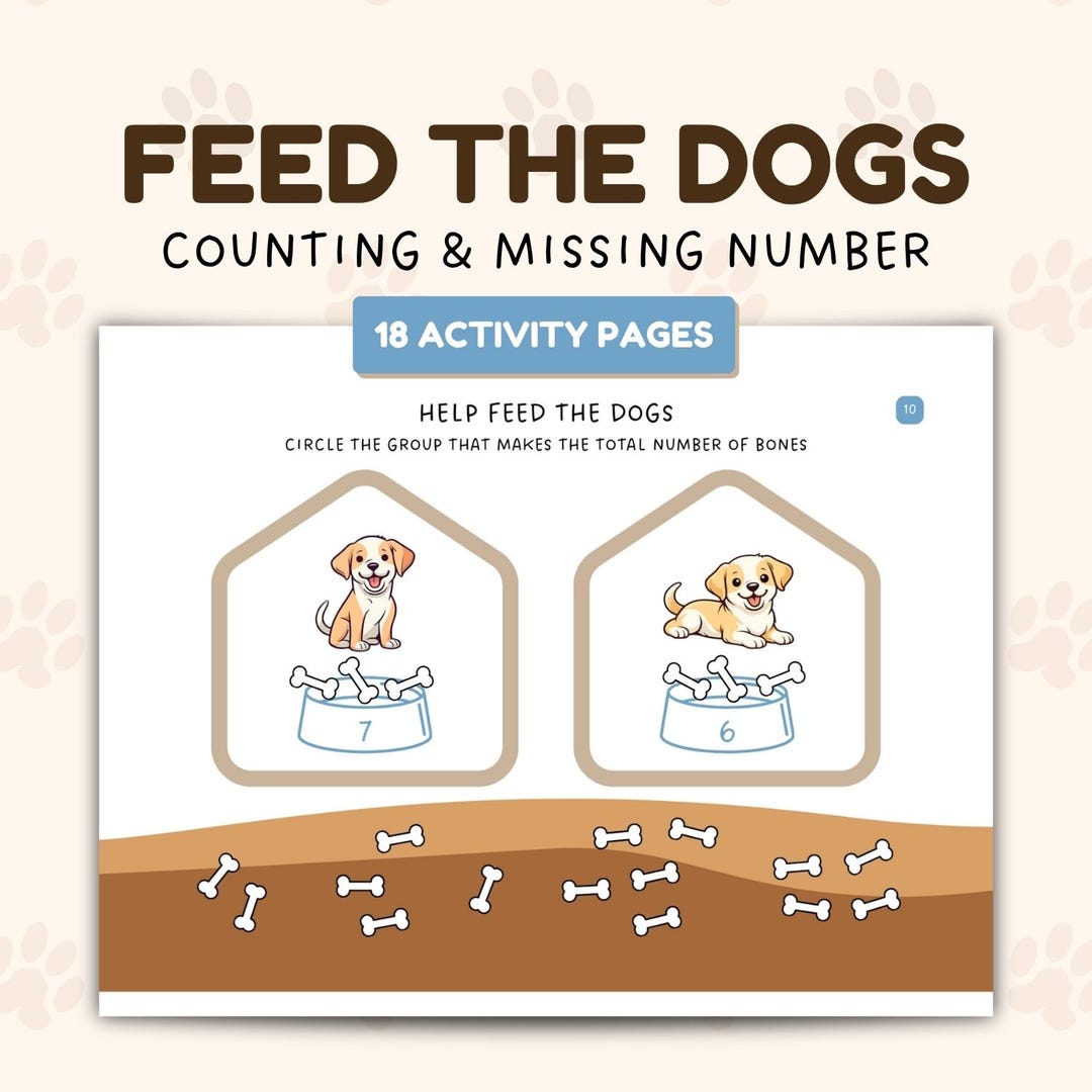Kindergarten Math Worksheets | Counting & Missing Number Activity ...