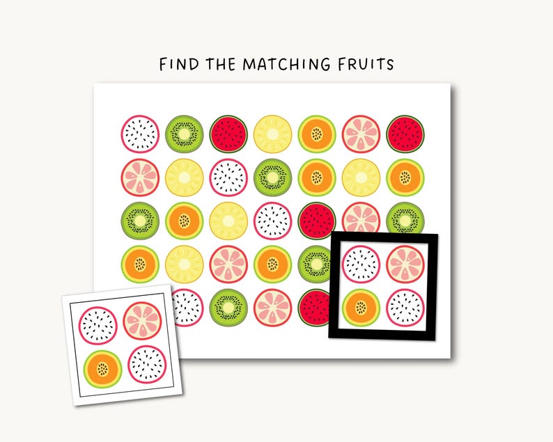 Fruit Finder Game | Visual Scanning and Pattern Matching Printable ...