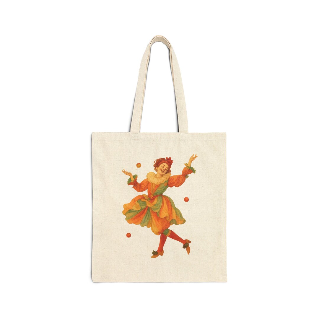 Colorful Juggling Performer Tote Bag, Eco-friendly Canvas Bag, Grocery ...