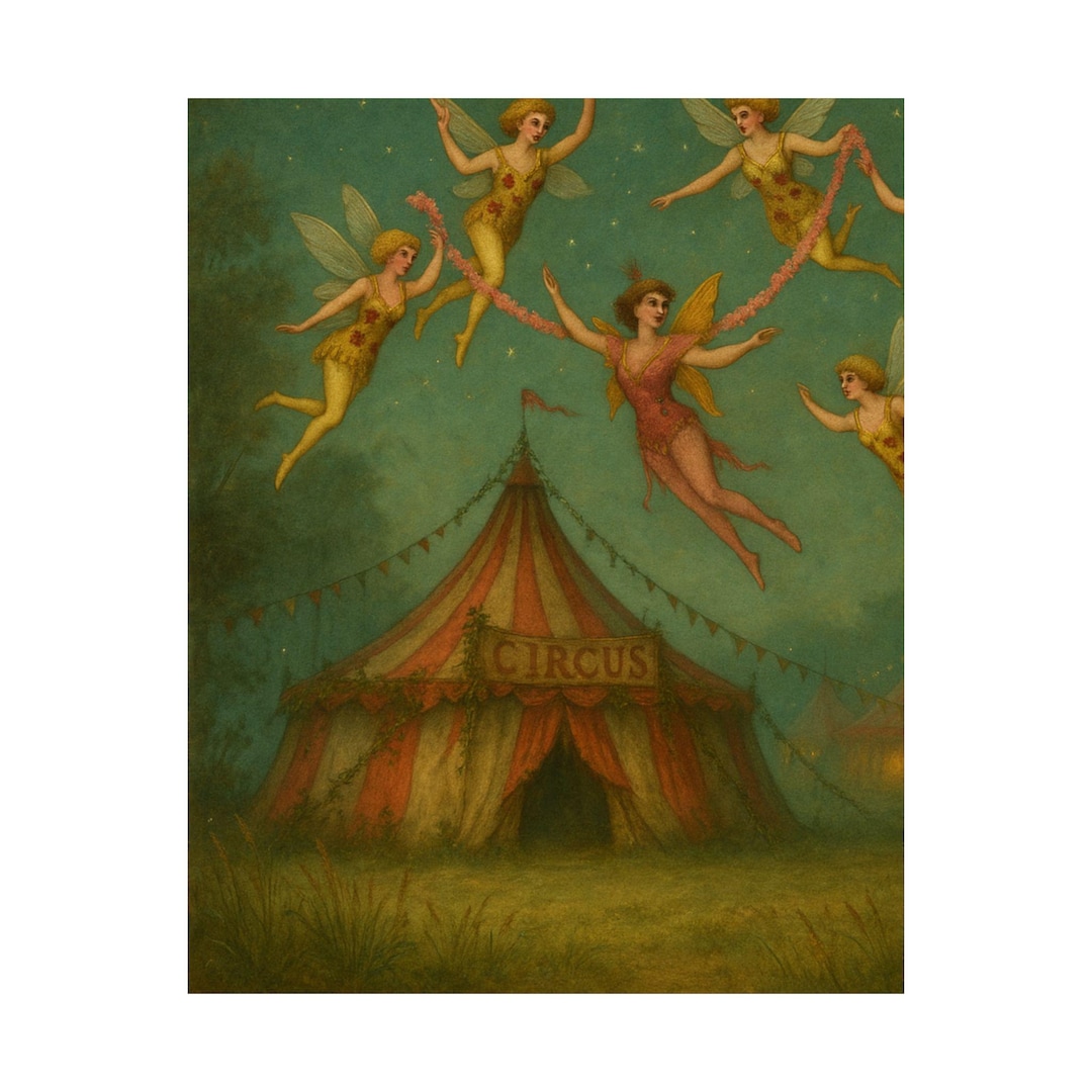 Vintage Circus Whimsical Matte Vertical Posters, Dreamy Night Sky Print ...