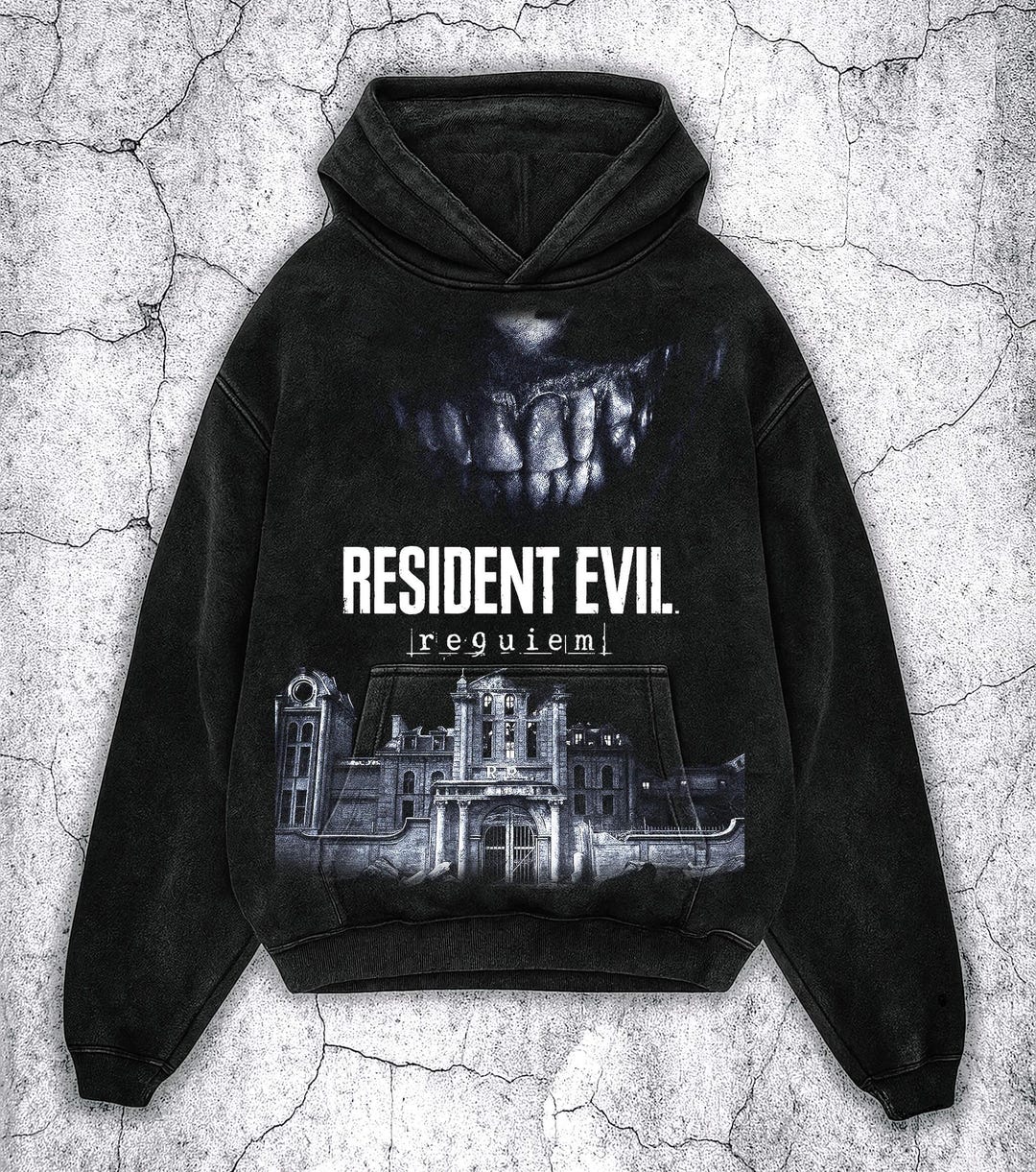 Retro RE9 Bleached Art Survival Horror Game Hoodie, Requiem T-shirt ...