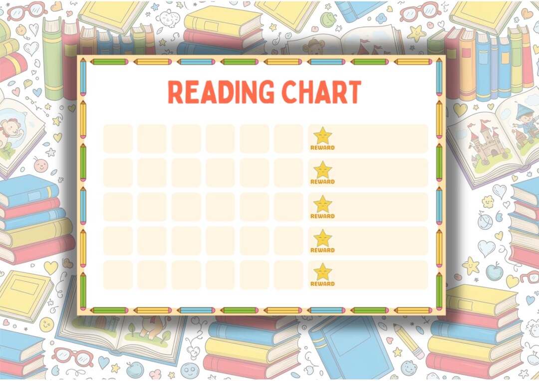 Reading Reward Log Chart Printable, Kids Reading Tracker, Book Log ...