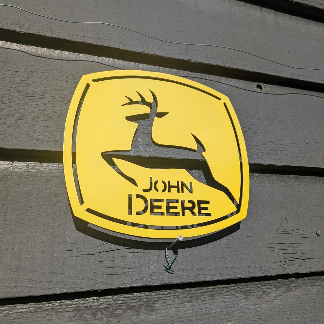 John Deere Laser Cut Steel Shed Sign, Indoor Wall Art, Mancave - Etsy UK