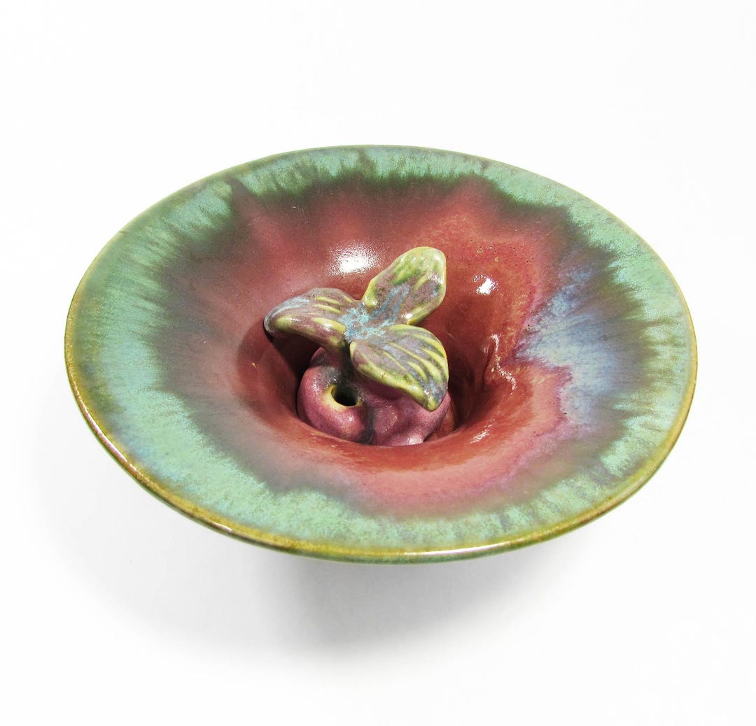 Fulper Flower Frog Bowl Pink and Green 1920s Art Pottery - Etsy