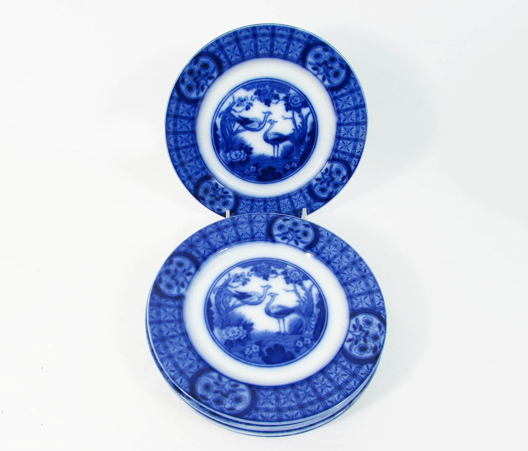 Johnson Bros B&B Plates Set of 6 Mongolia - Antique Johnson Bros Flow ...