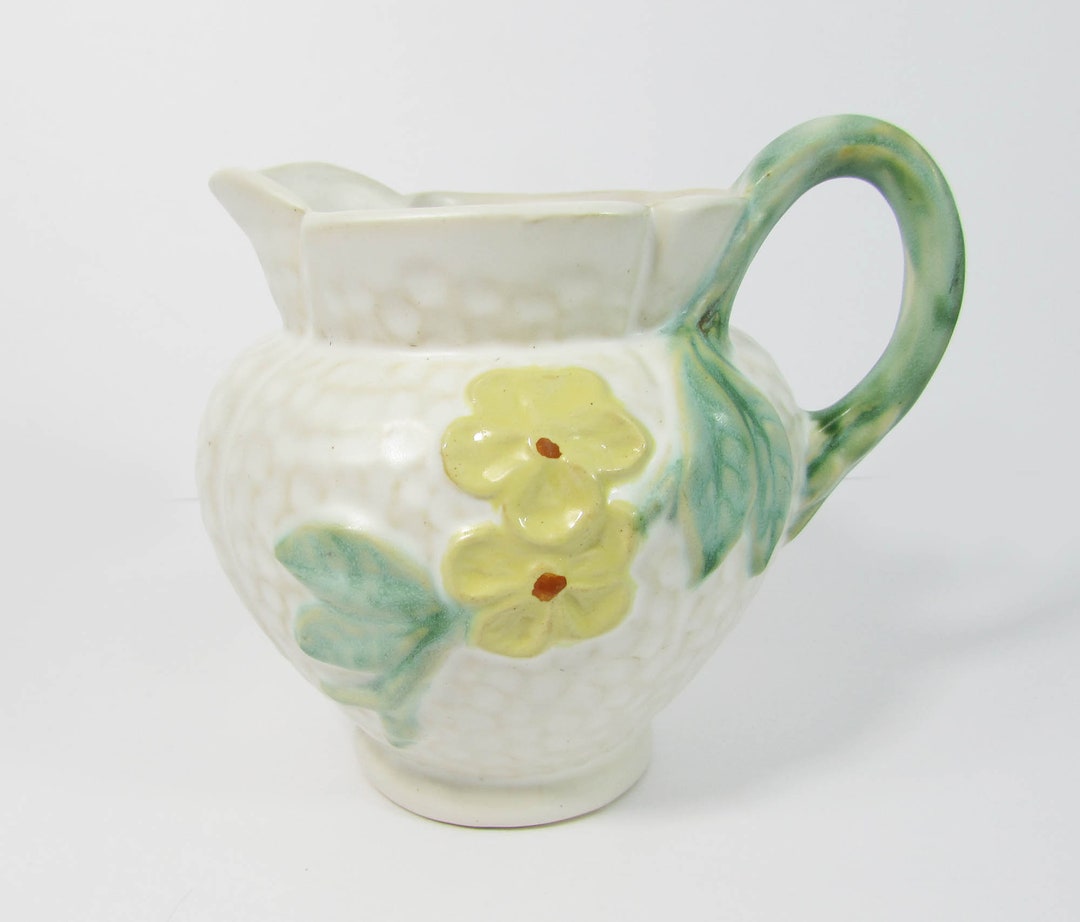 Vintage Weller Pottery Delsa White Pitcher 5" - 1930s - Etsy