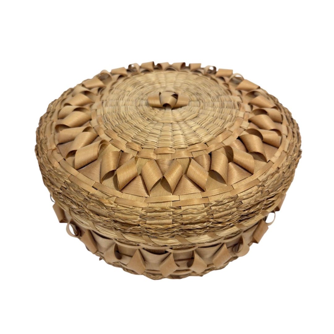 Vintage Mohawk Splint Wood Basket: Hand Woven Sewing Basket, NY - Etsy
