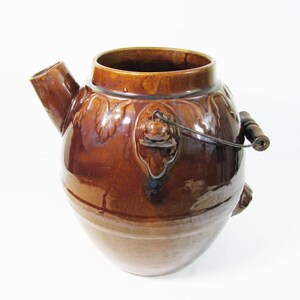 Antique Batter Jug Stoneware Bail Handle Jug Primitive Farmhouse Jug - Etsy