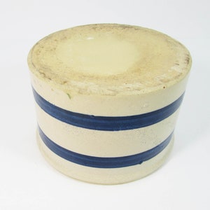 Vintage Blue Band Pottery Crock / Farmhouse Decor - Etsy