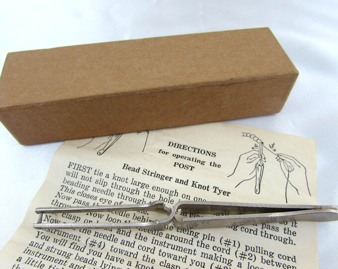 Vintage Bead Stringer and Knot Tyer Crafting Tool Jewelry Making - Etsy
