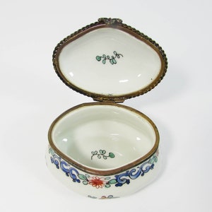 Vintage French Porcelain Hinged Lid Trinket Box 3.5 X 2.75 - Etsy