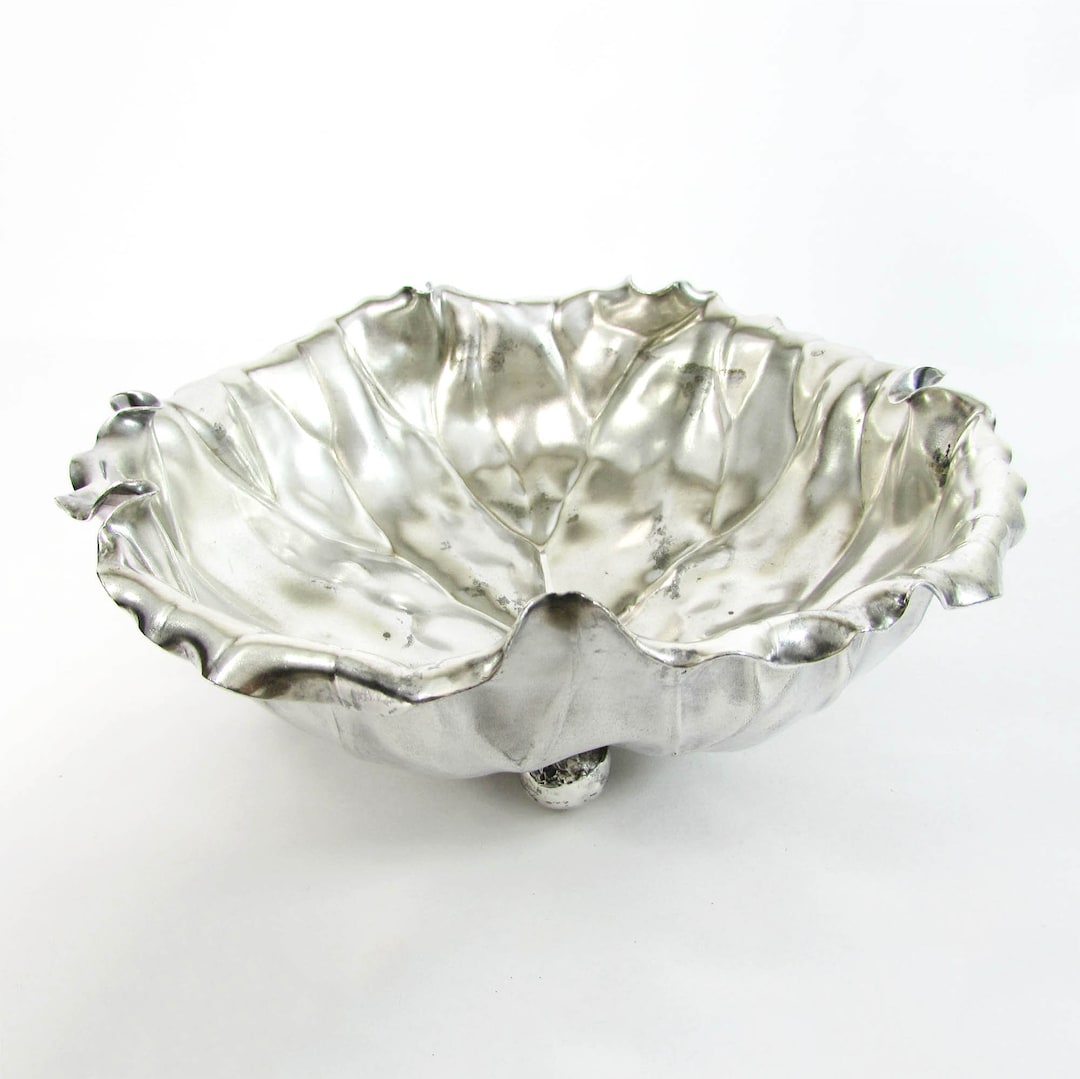 Pairpoint Cabbage Leaf and Cherry 9" Bowl - Silver Plated Pairpoint ...