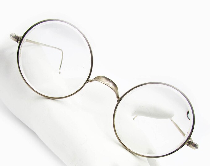 Antique Round Lens Spectacles With Wire Frame - Etsy