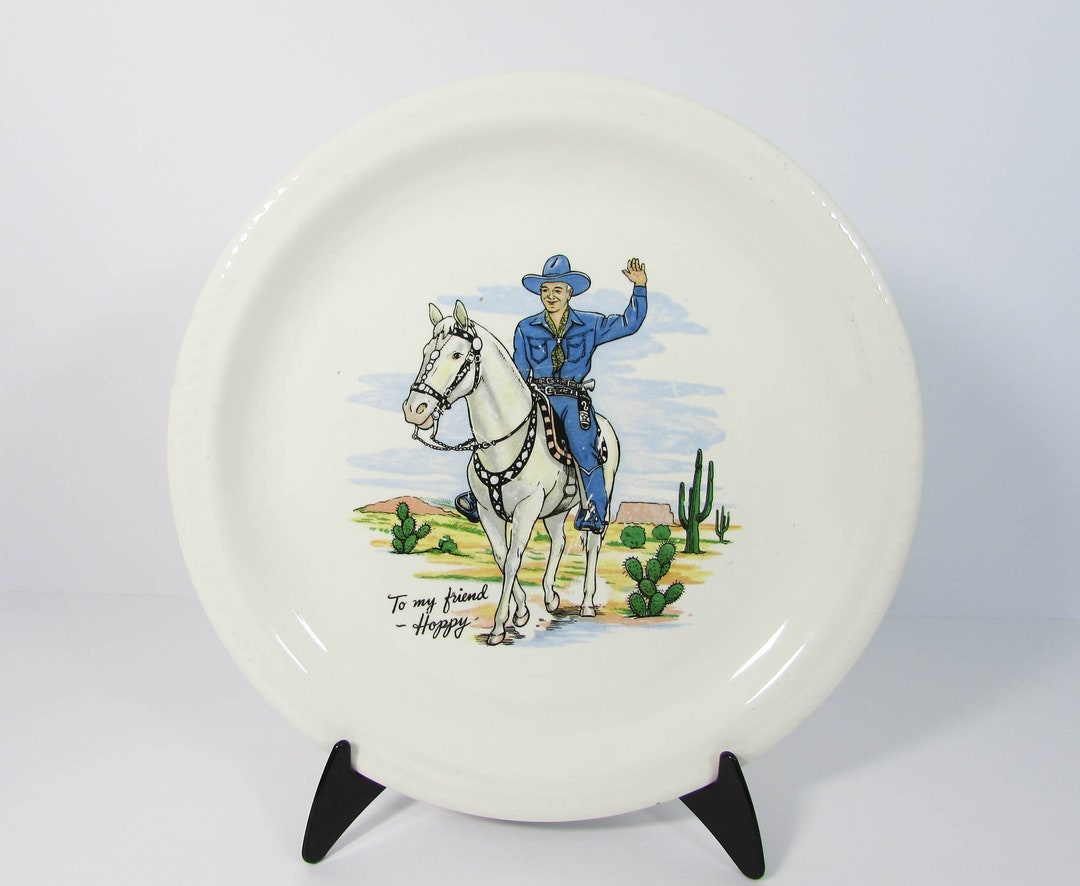 Vintage 1950s Hopalong Cassidy Western Cowboy Plate to My - Etsy