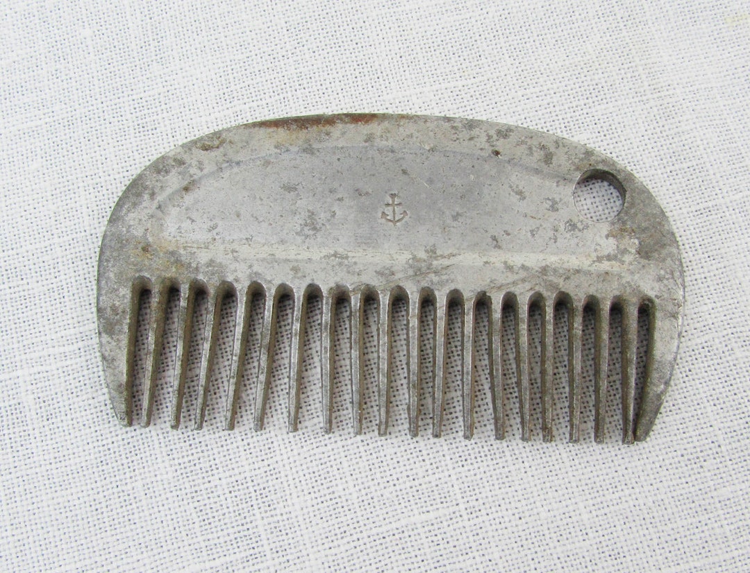 Vintage Aluminum US Navy Horse Mane Comb With Anchor Logo - Etsy