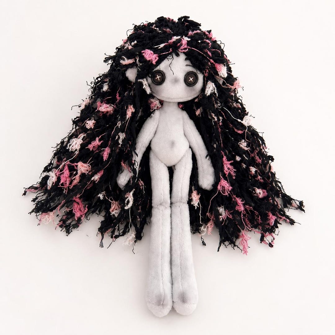 Custom Button Eye Dolls, Button Eyes Handmade Doll, Ghost Dolls, Custom ...