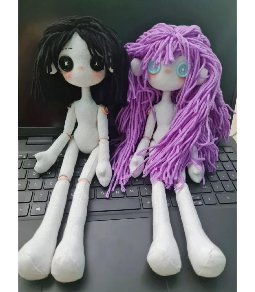 Custom Button Eye Dolls, Button Eyes Handmade Doll, Ghost Dolls, Custom ...