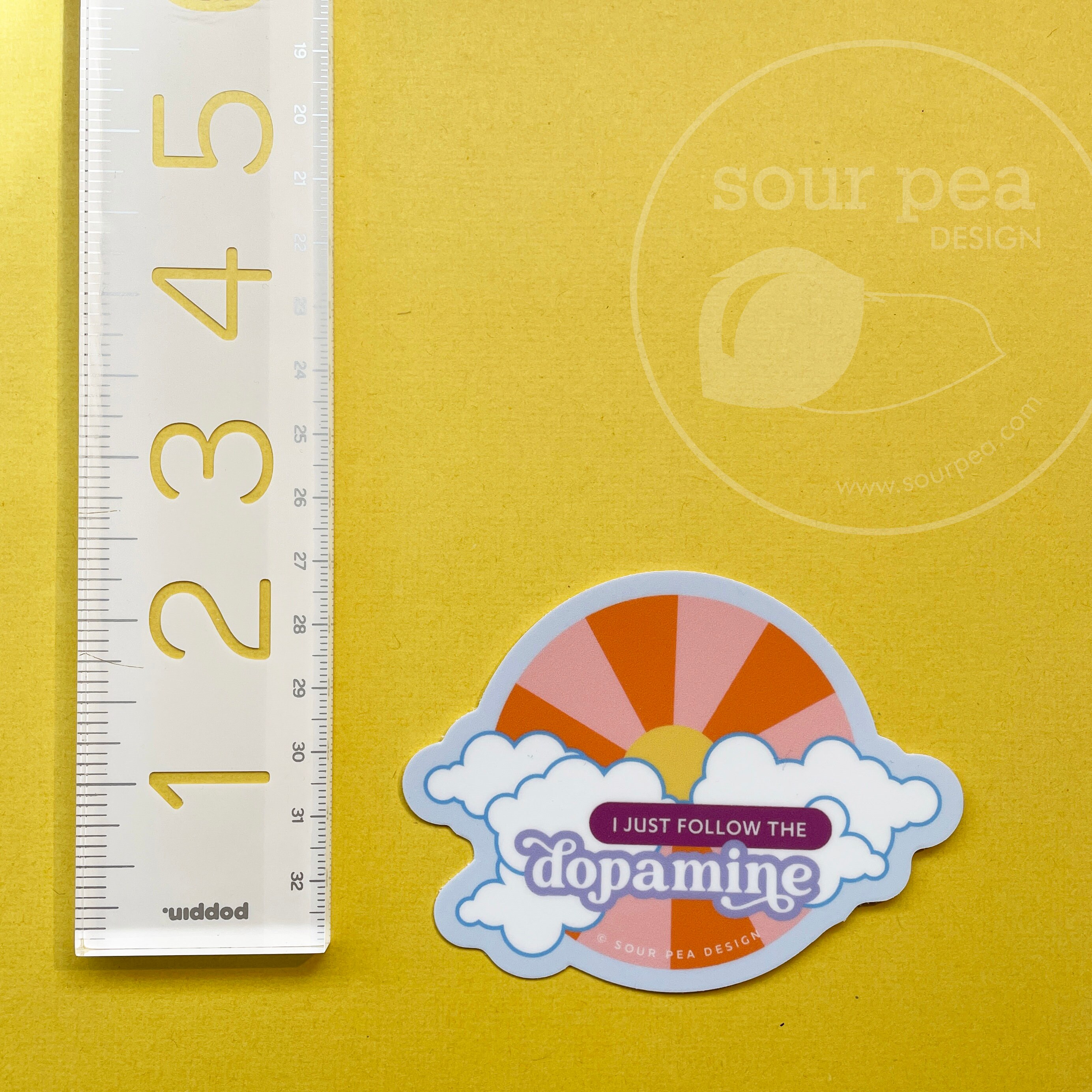 Dopamine sticker VSCO sticker water bottle sticker ADHD | Etsy