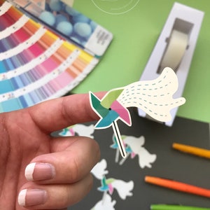 Pinwheel Sticker, VSCO Sticker, Water Bottle Sticker, Skateboard ...