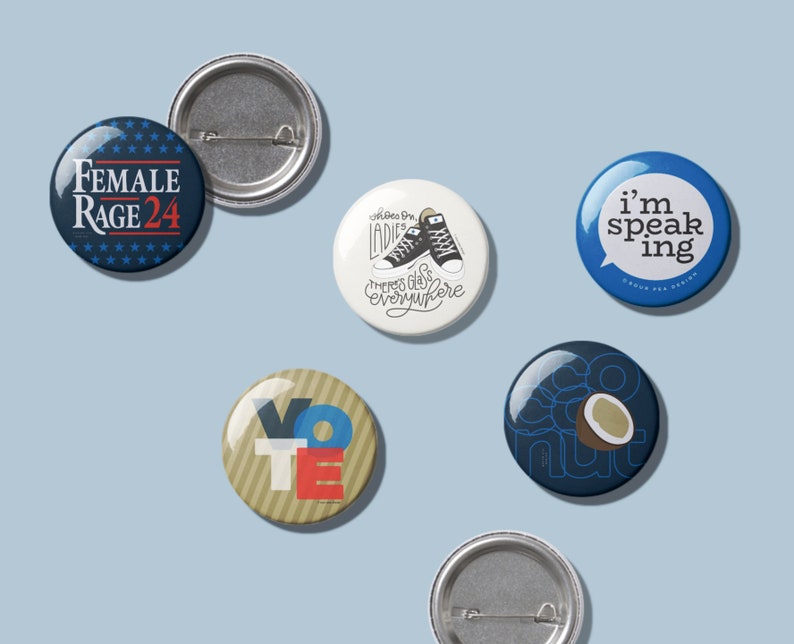 Madam President Button Set - 2024 Election Button Set - Female Rage ...