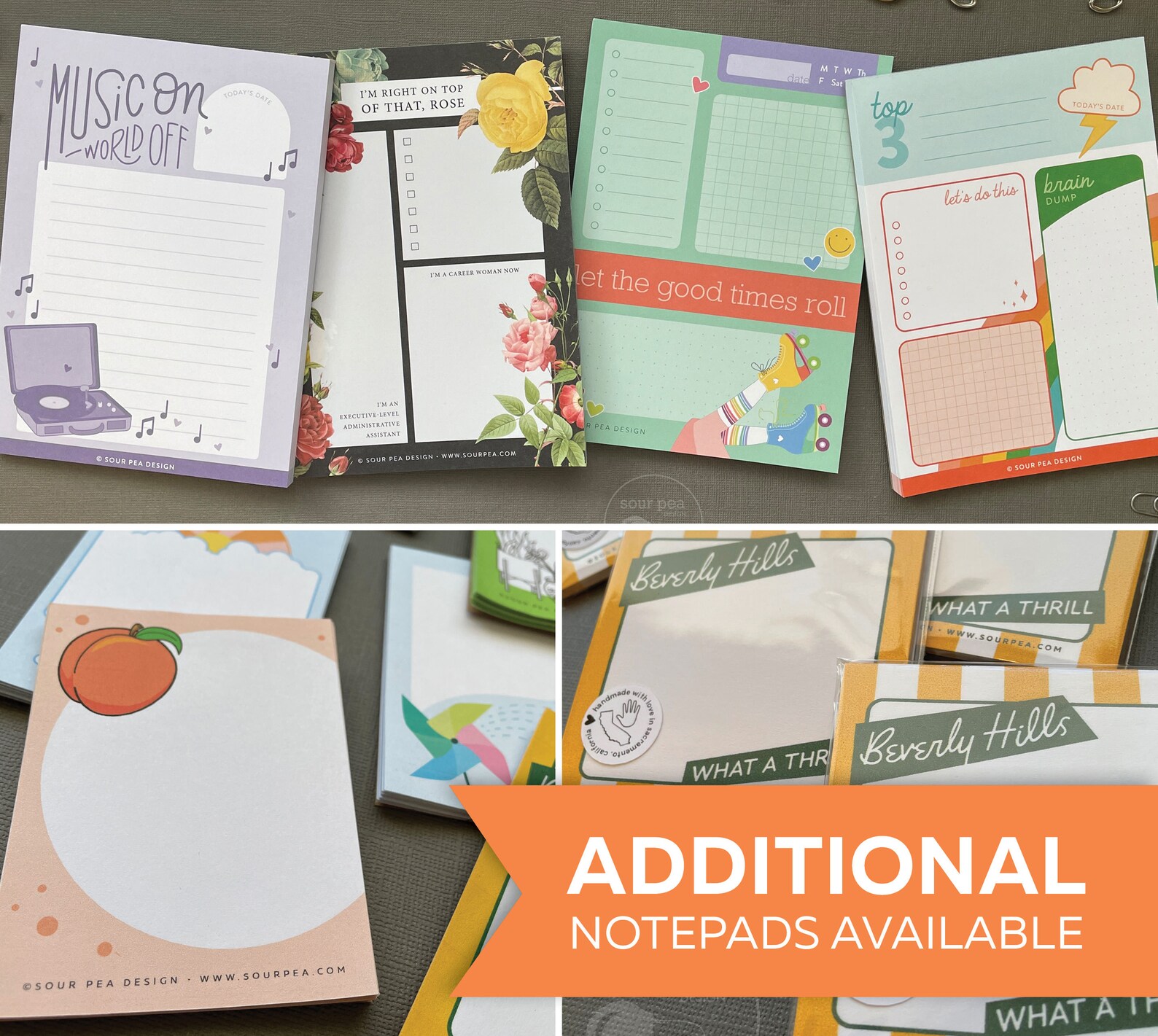 MINI NOTEPAD: Strawberry Notepad, Colorful Stationary, Cute Notepad ...