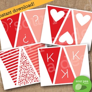 INSTANT DOWNLOAD: DIY Printables Party Pack valentines Day - Etsy