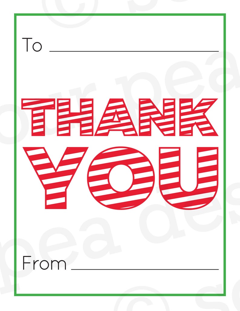 Thank You Cards for Preschool and Kindergarten Printable | Etsy