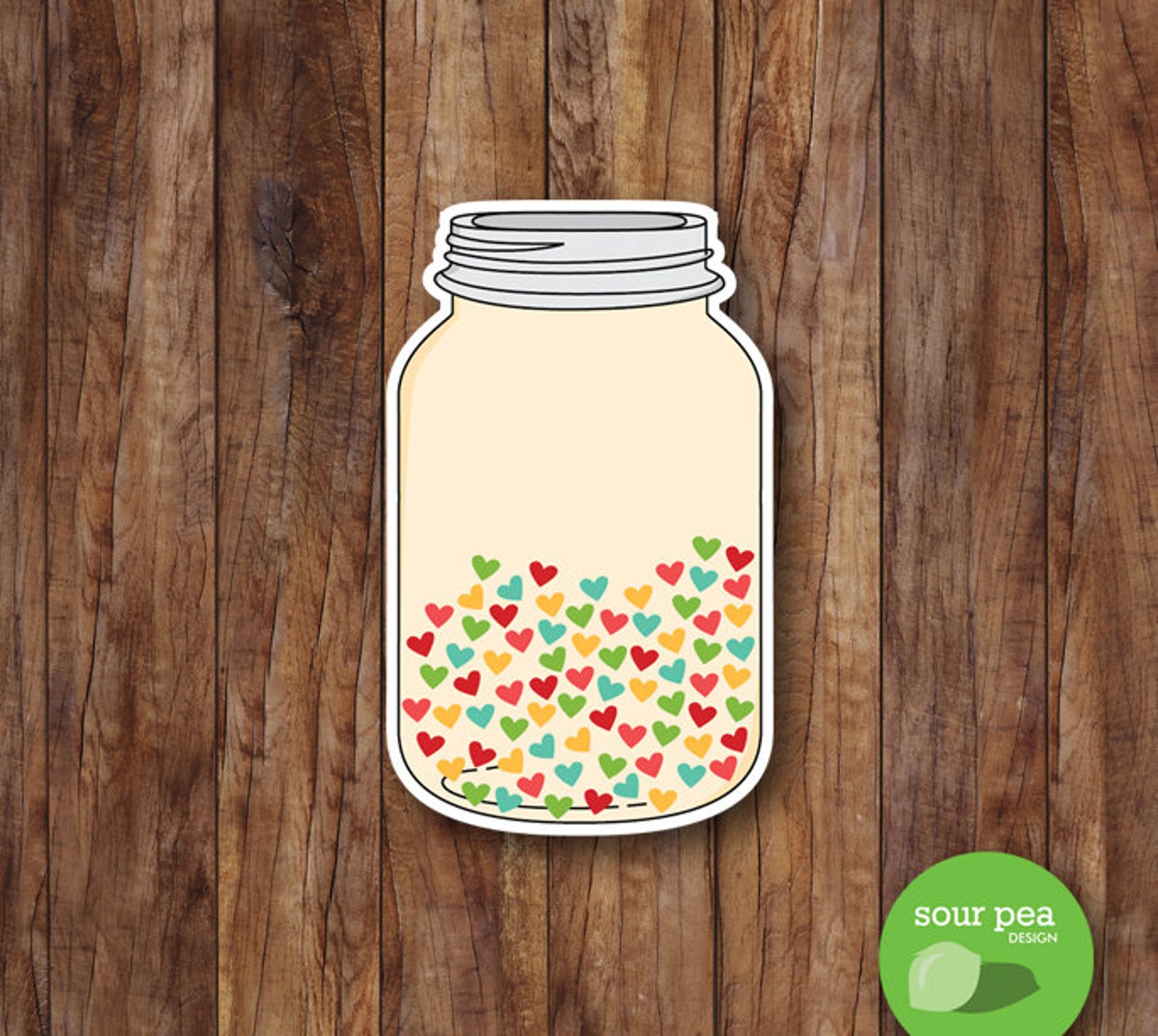 Jar of Hearts Sticker, VSCO Sticker, Water Bottle Sticker, Heart ...