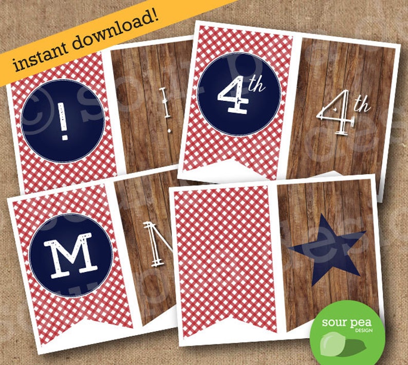 INSTANT DOWNLOAD: Printable Party Pack, Summer BBQ, Gingham, Barbecue ...