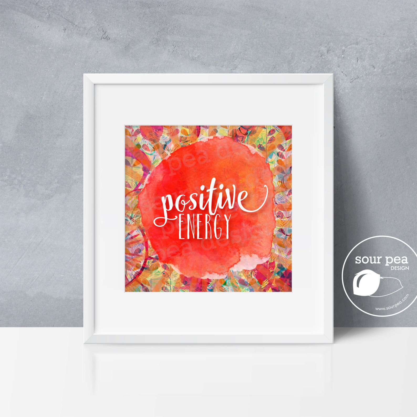 Inspirational Wall Art Positive Energy DIY Printable - Etsy