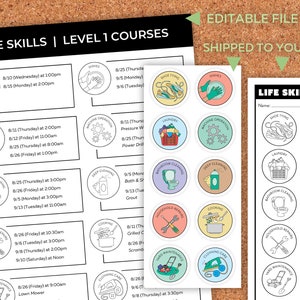 Life Skills Course Materials: Chore Chart, Job Chart, Chores for Kids ...