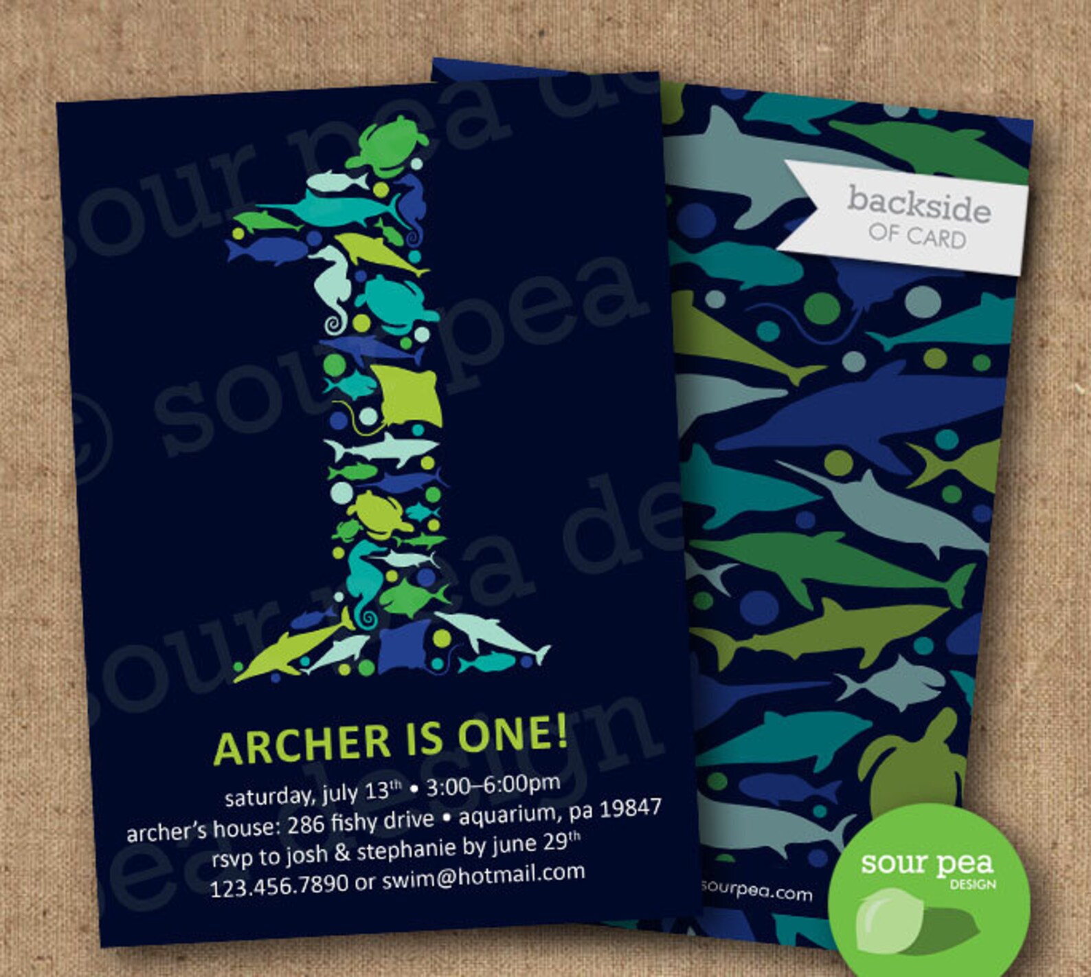 DIY Printable Custom DIY Printable Invitation Here Fishy - Etsy