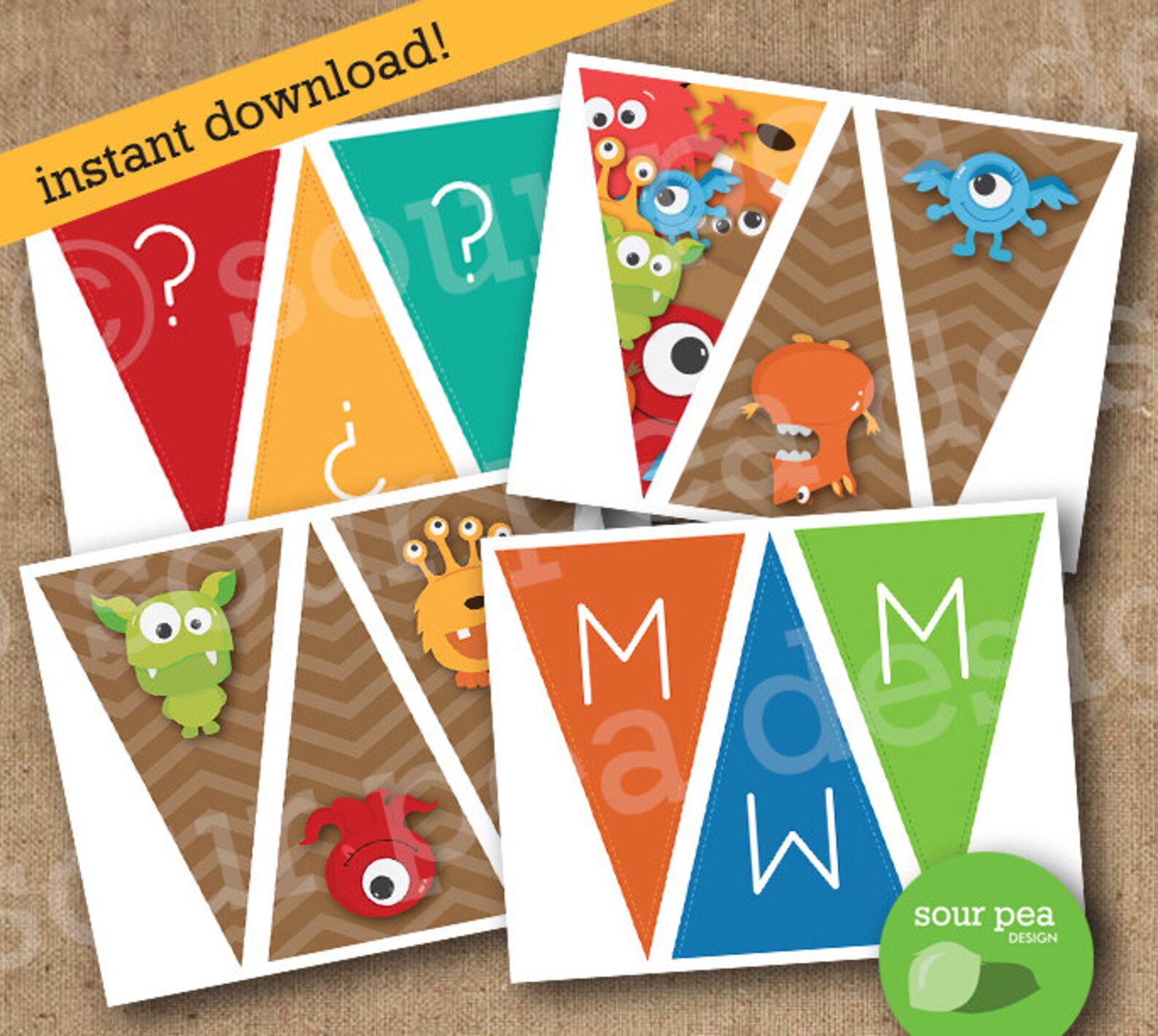 INSTANT DOWNLOAD: DIY Printables Party Pack Monster Party - Etsy