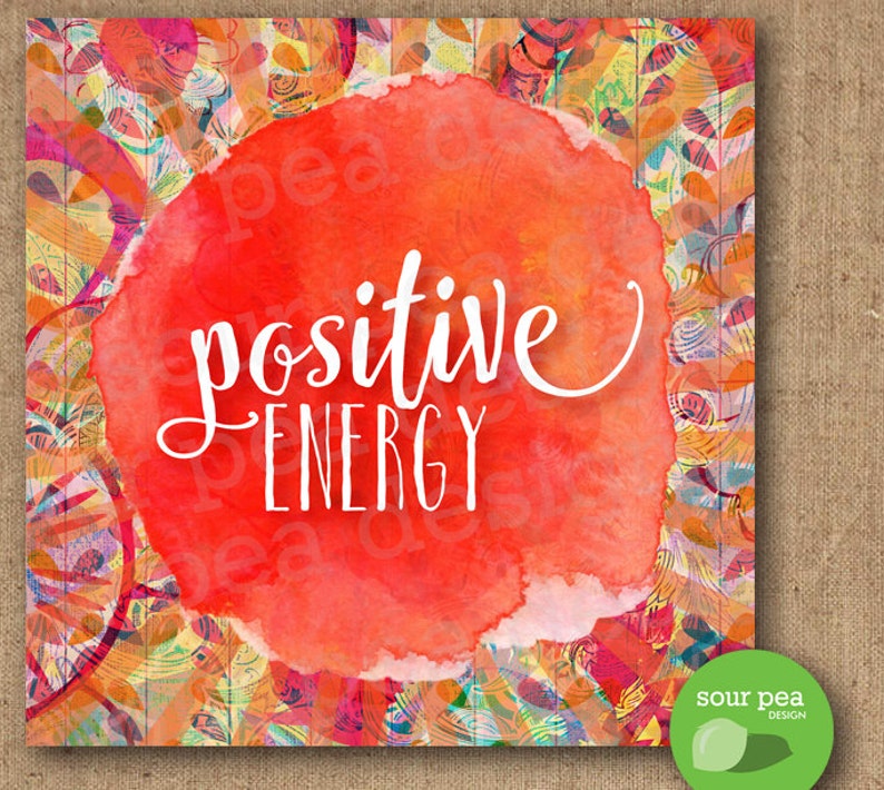 Inspirational Wall Art Positive Energy DIY Printable - Etsy