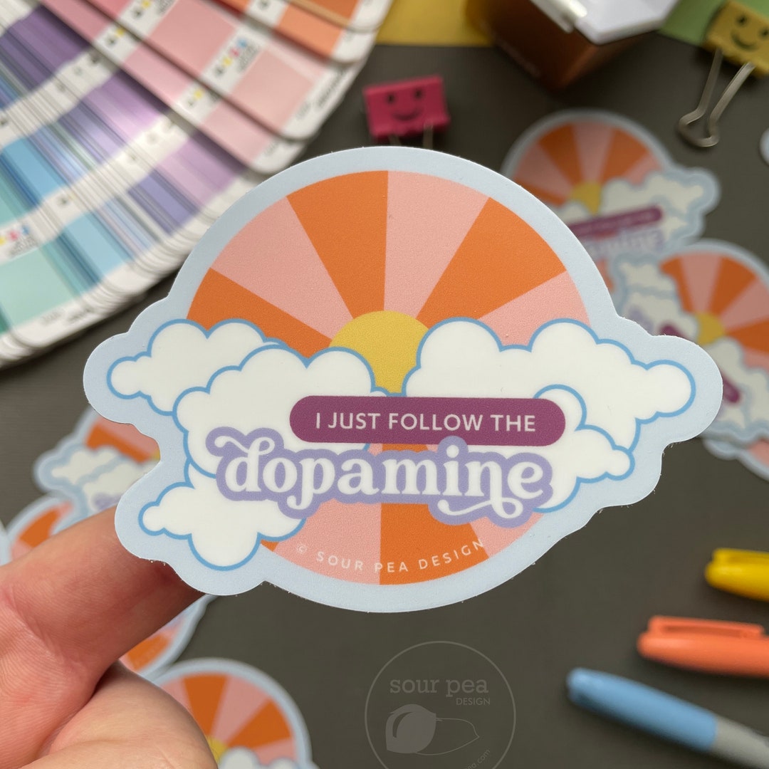Dopamine Sticker, VSCO Sticker, Water Bottle Sticker, ADHD Sticker ...
