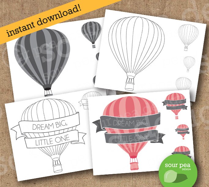 INSTANT DOWNLOAD: DIY Printables Party Pack, Dream Big, Little One, Hot ...