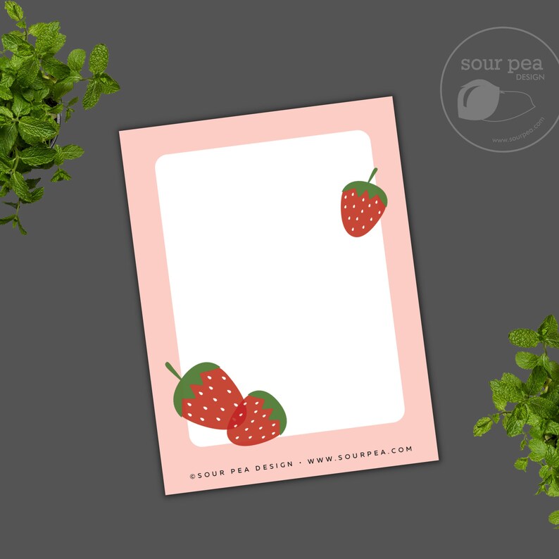 MINI NOTEPAD: Strawberry Notepad, Colorful Stationary, Cute Notepad, Handmade Notepad, Mini ...
