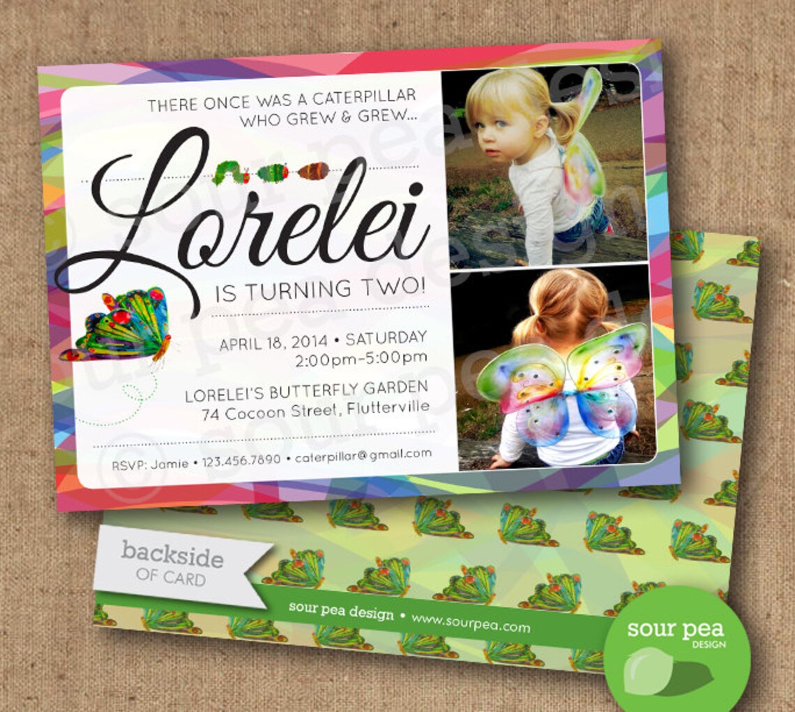 Birthday Invitation Custom DIY Printable Hungry Little | Etsy