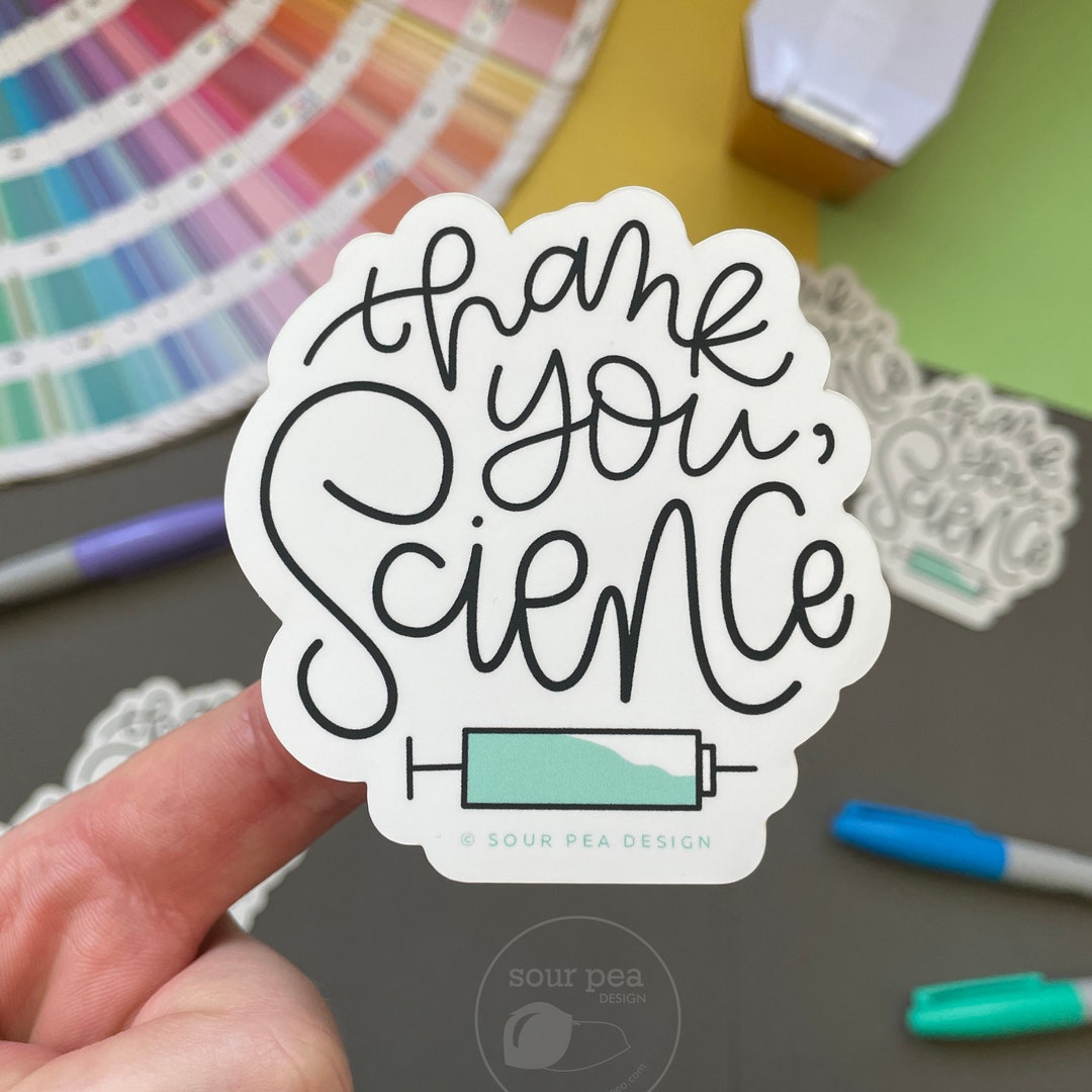 Thank You Science Sticker, VSCO Sticker, Water Bottle Sticker, Food ...