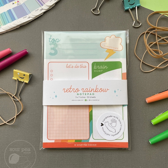 Notepads Retro Rainbow Notepad Paper etna.com.pe