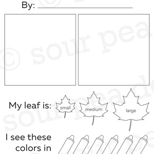 INSTANT DOWNLOAD: All About My Leaf, Autumn Leaf Science Exploration ...