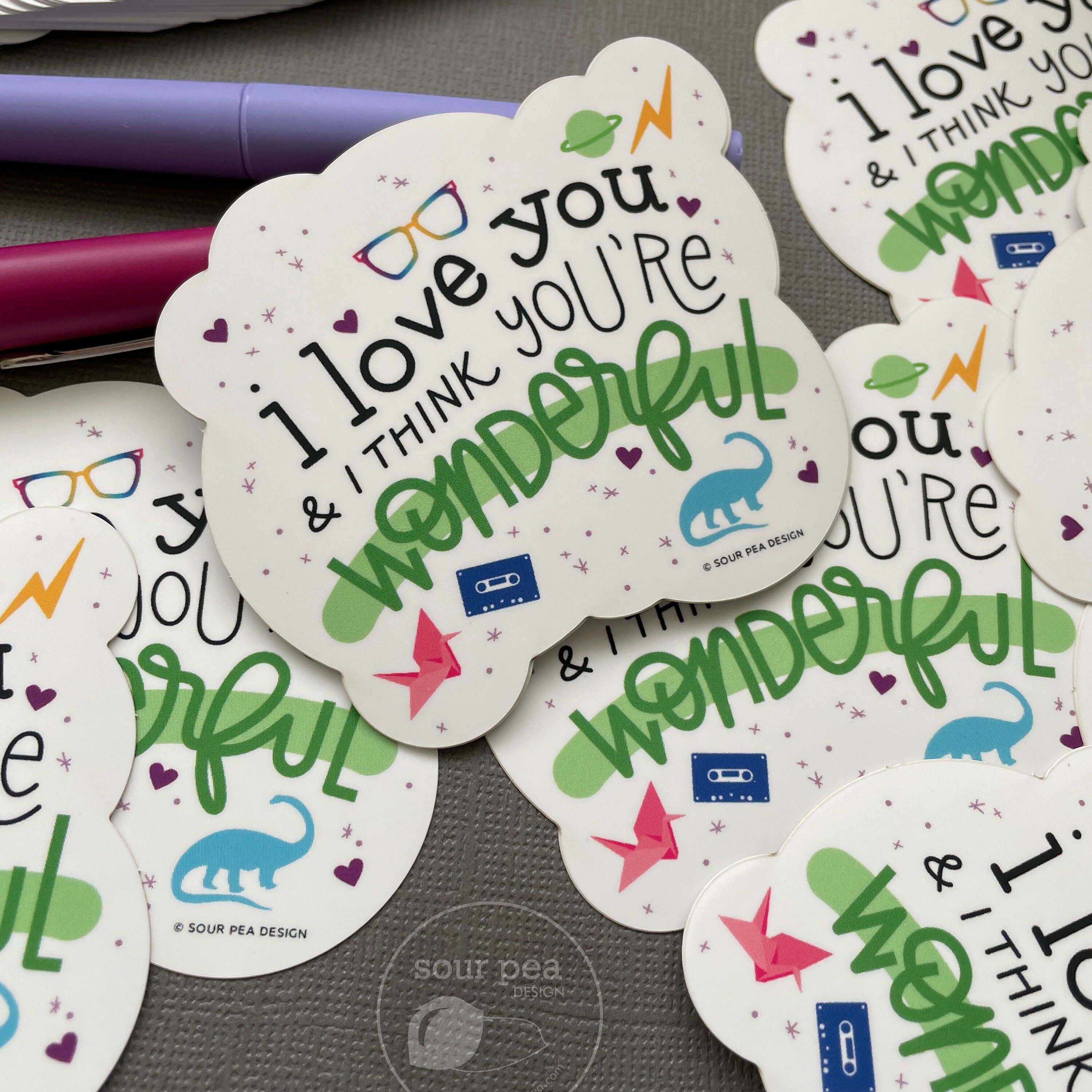 Wonderful Sticker I Love You Sticker VSCO Sticker Water | Etsy