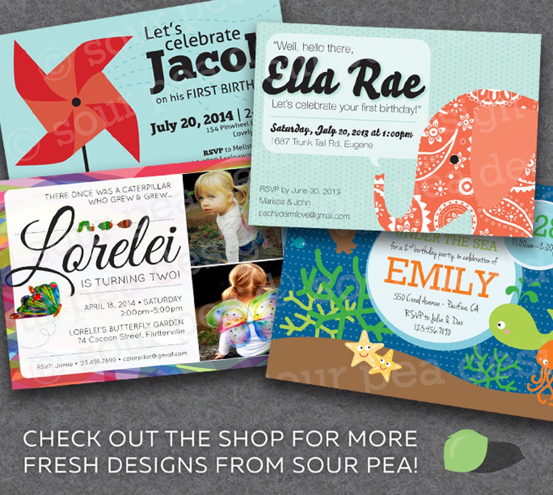 Birthday Invitation Custom DIY Printable Invitation Spin on | Etsy