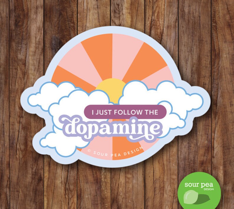 Dopamine Sticker VSCO Sticker Water Bottle Sticker ADHD - Etsy
