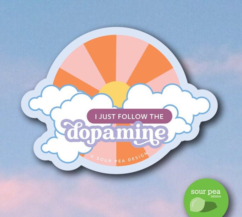 Dopamine Sticker VSCO Sticker Water Bottle Sticker ADHD | Etsy
