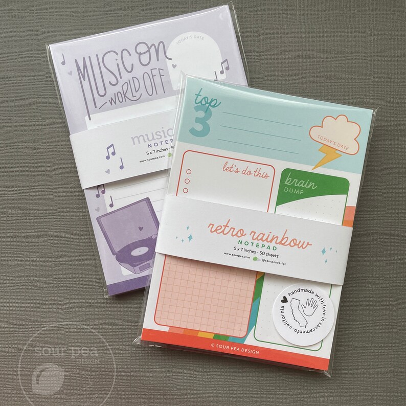 NOTEPAD: Music On, World off Notepad, 5x7 Notepad, Musician, Music ...