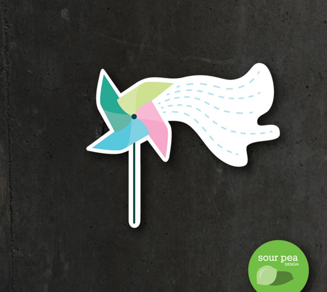 Pinwheel Sticker, VSCO Sticker, Water Bottle Sticker, Skateboard ...