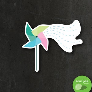 Pinwheel Sticker, VSCO Sticker, Water Bottle Sticker, Skateboard ...