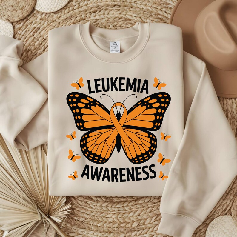 Orange Awareness Ribbon Butterfly PNG SVG Pdf Eps, Leukemia Awareness ...