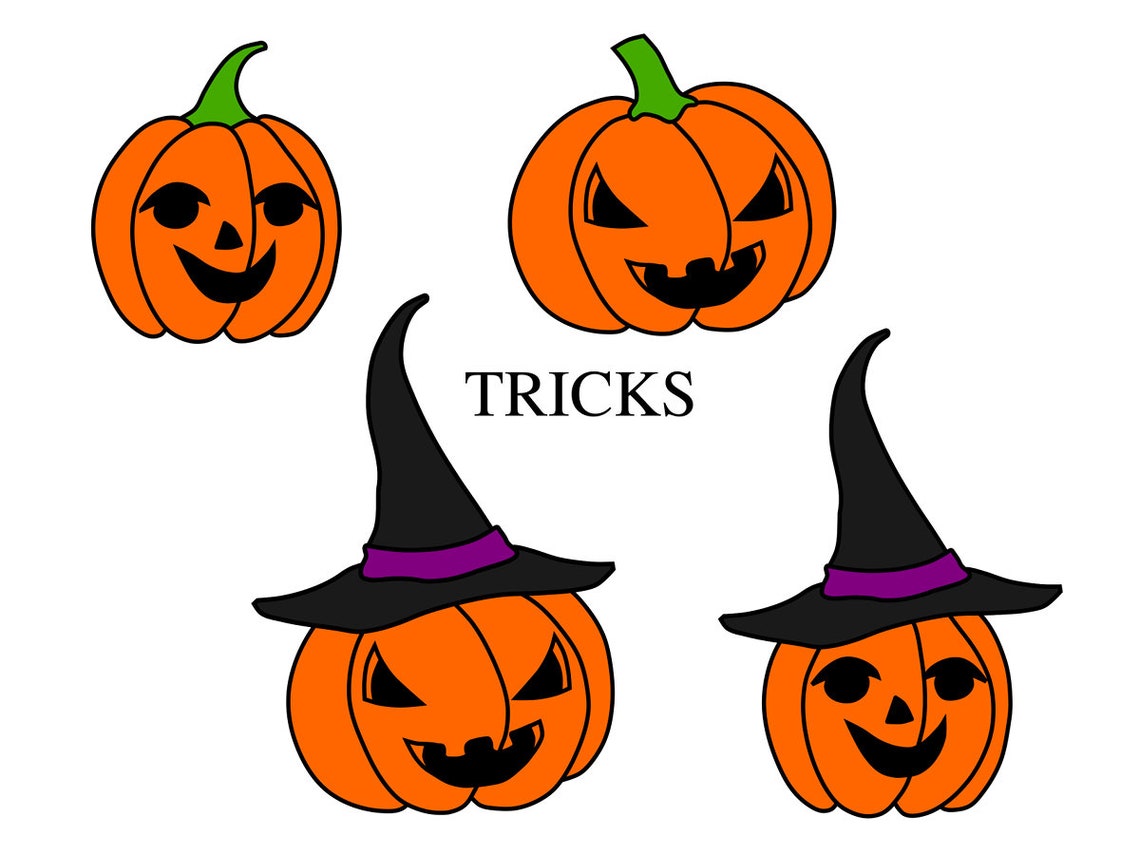 Halloween Clipart, Pumpkin Stamps, Printable Ghost, Printable Pumpkin ...